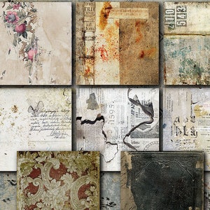 Digital Paper Pack, Scrapbook Paper, Printable Paper, Shabby Digital ...