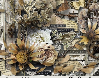 Scrapbooking Kit Digital Scrapbook Vintage Style Digital | Etsy