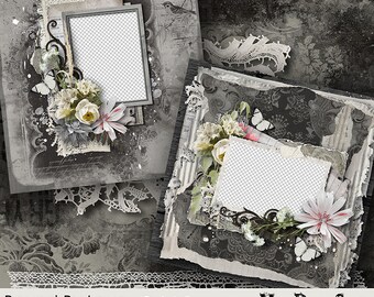 Digital Scrapbook Quick Page Vintage Christmas Shabby | Etsy