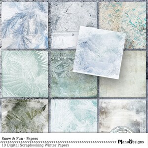 Digital Scrapbooking Papers, Winter Digital Papers, Scrapbooking Papers ...