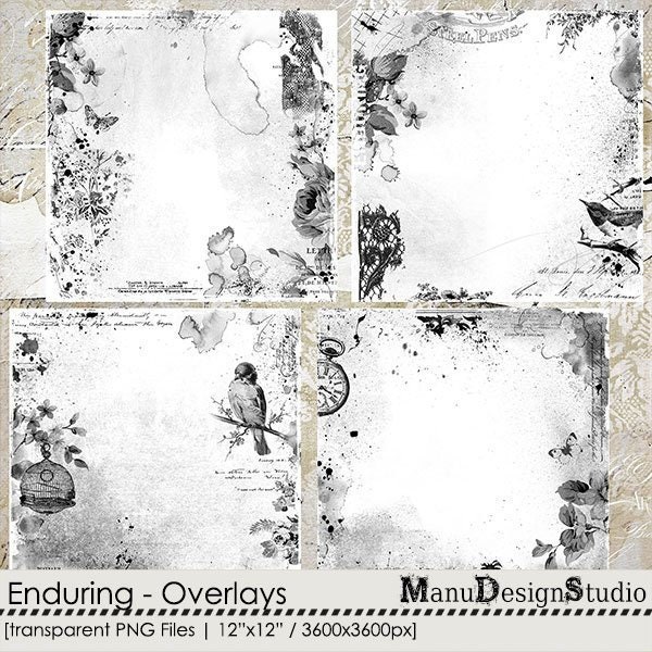 Vintage Digital Overlays and Borders With Lace and Ornaments - Enduring ...
