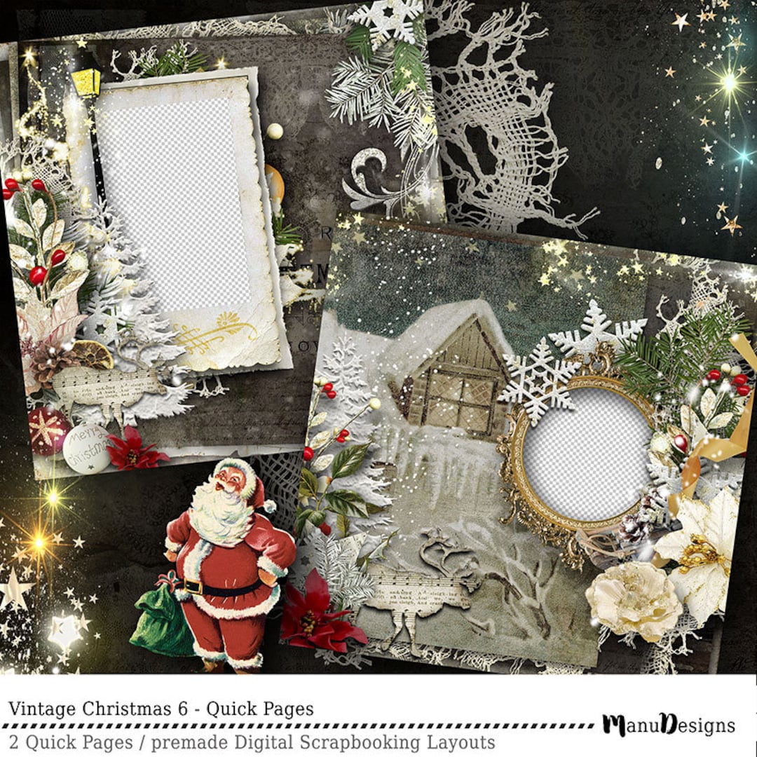 Premade Scrapbook Page, Christmas Scrapbook Page, Digital Scrapbook ...