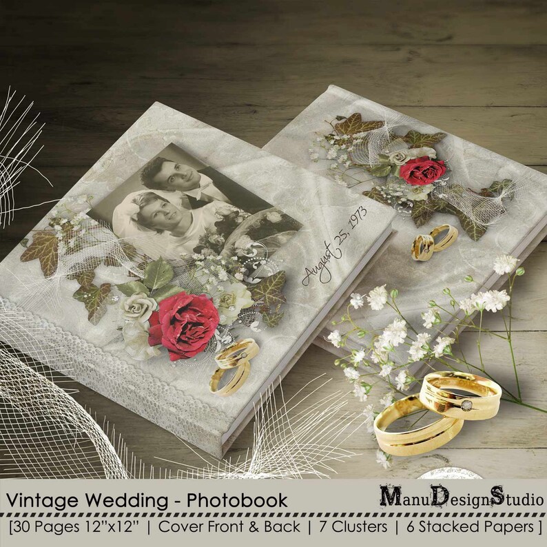 Wedding Photobook Template 30 Pages Front and Back Cover - Etsy