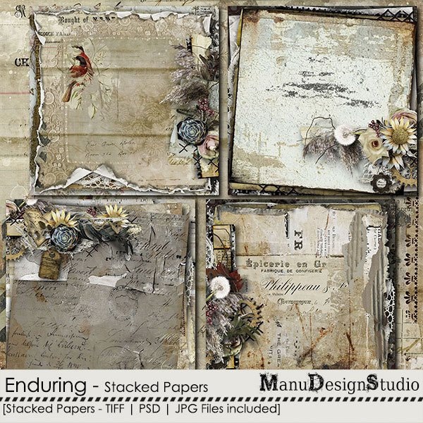 Premade Vintage Digital Scrapbook Pages - Enduring - Etsy