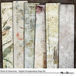 Scrapbooking Kit, Digital Scrapbook, Vintage Style, Digital Papers ...