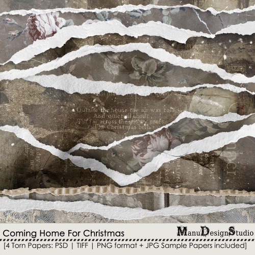 Ripped Digital Papers Torn Paper Overlays Torn Digital - Etsy