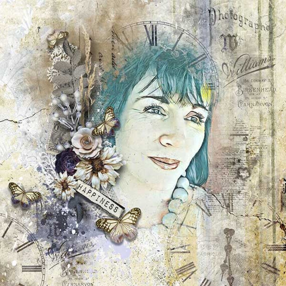 Digital Scrapbook Clusters Vintage Cluster Frames Digital - Etsy