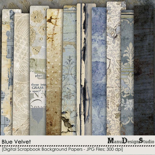 Grungy Digital Paper Pack Textured Digital Scrapbook Paper | Etsy