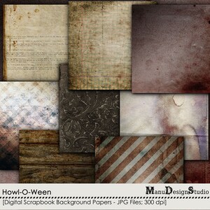 Howl-o-ween - Digital Scrapbook Kit Halloween Digital Papers Spooky ...