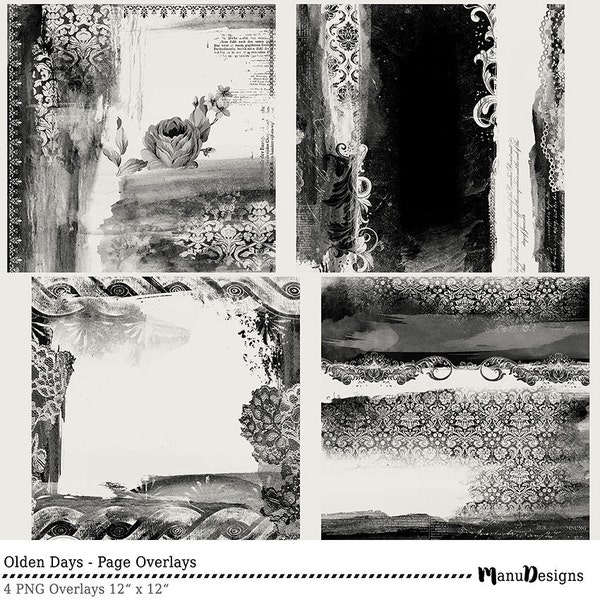 Scrapbook Overlays - Etsy