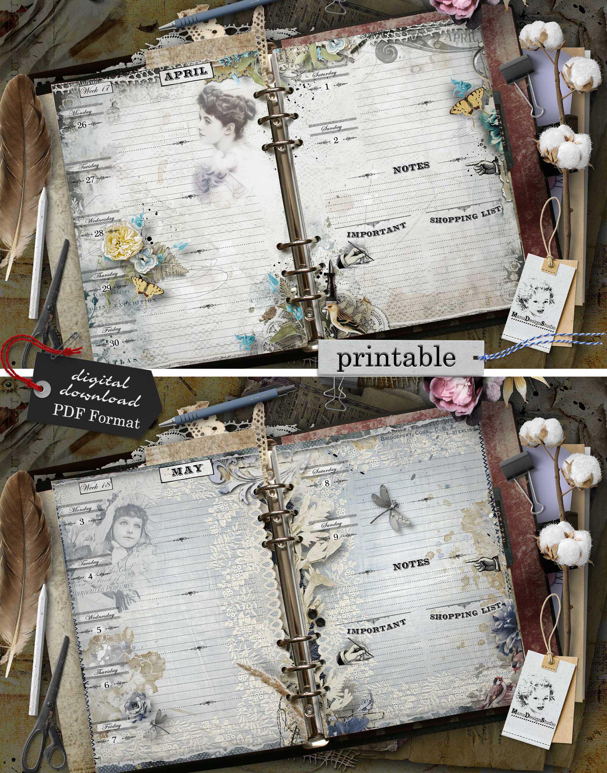 2026 Weekly Planner Refill – Half Letter 5.5x8.5 | Printable PDF ...