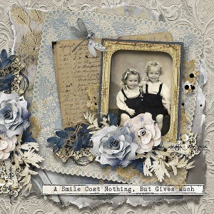 Digital Scrapbook Elements, Blue Velvet - Etsy