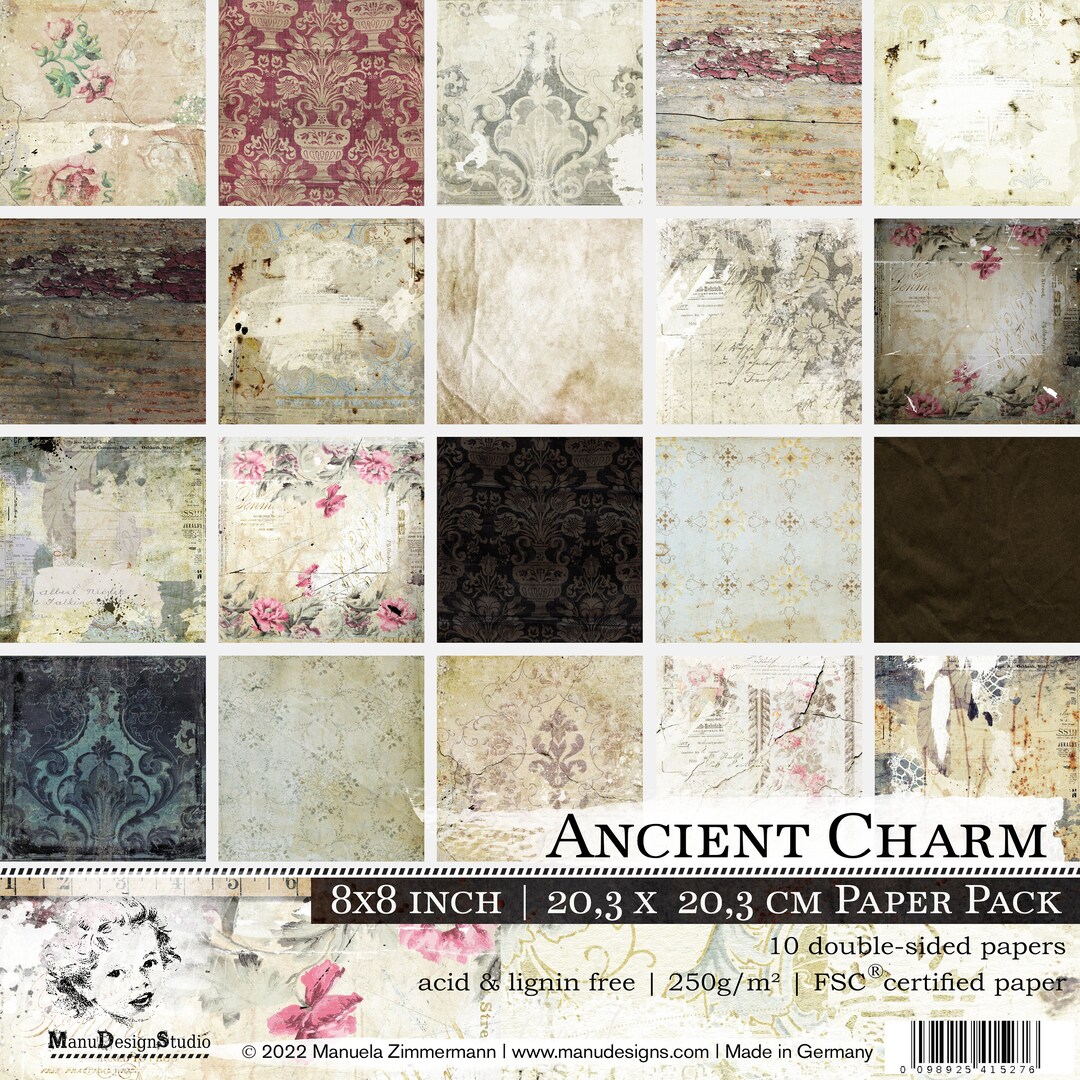 8x8 Scrapbook Paper Pack, Ancient Charm, Vintage Scrapbook Papers ...