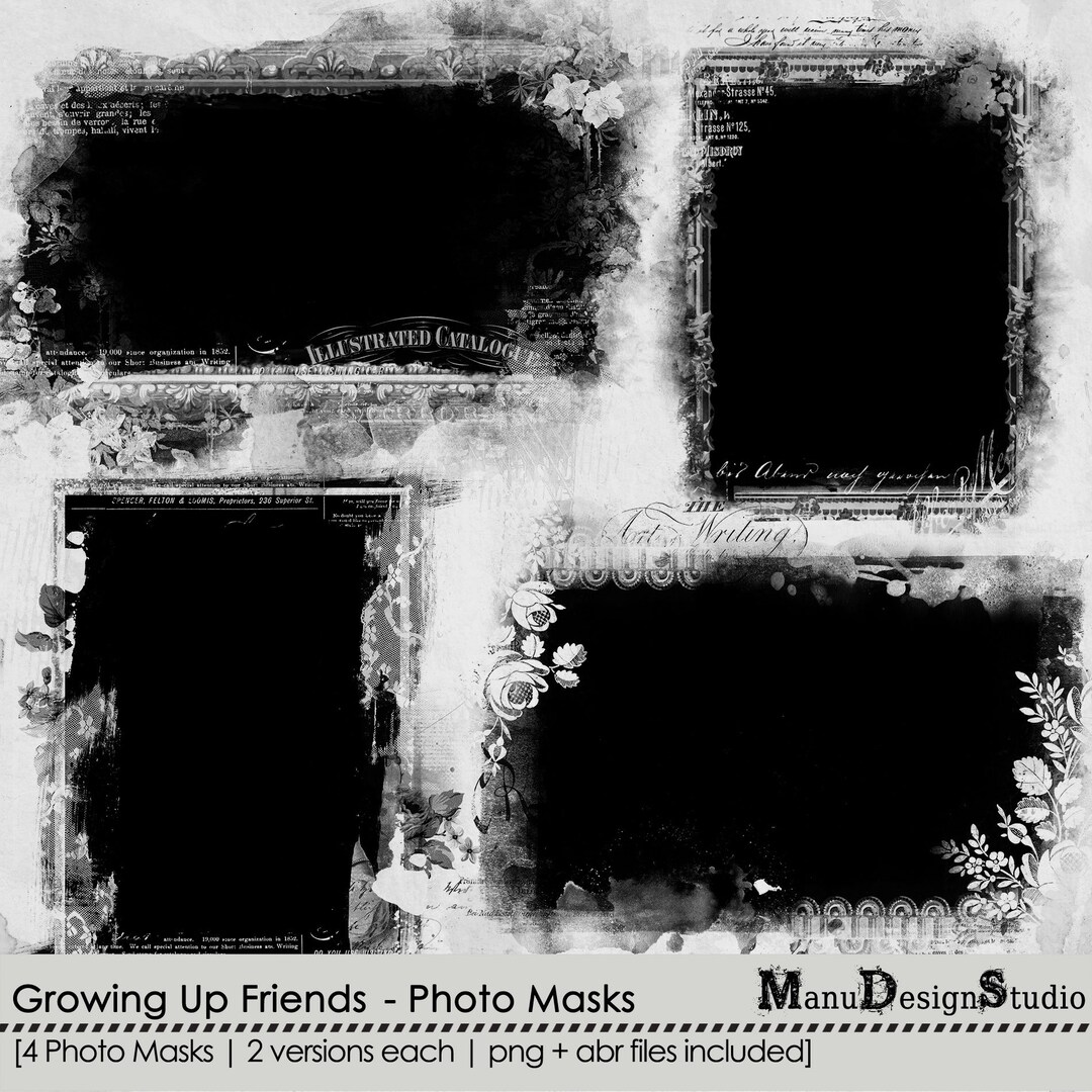 Digital Photo Masks, Digital Clipping Masks, Digital Scrapbooking ...
