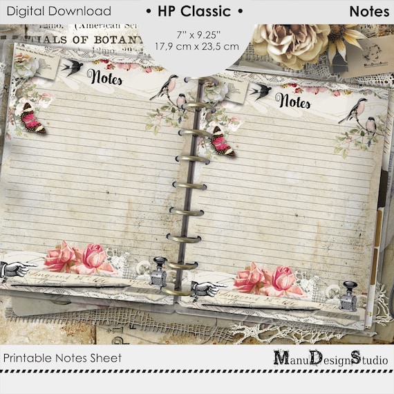 Happy Planner Classic Printable Notes Planner Pages | Etsy