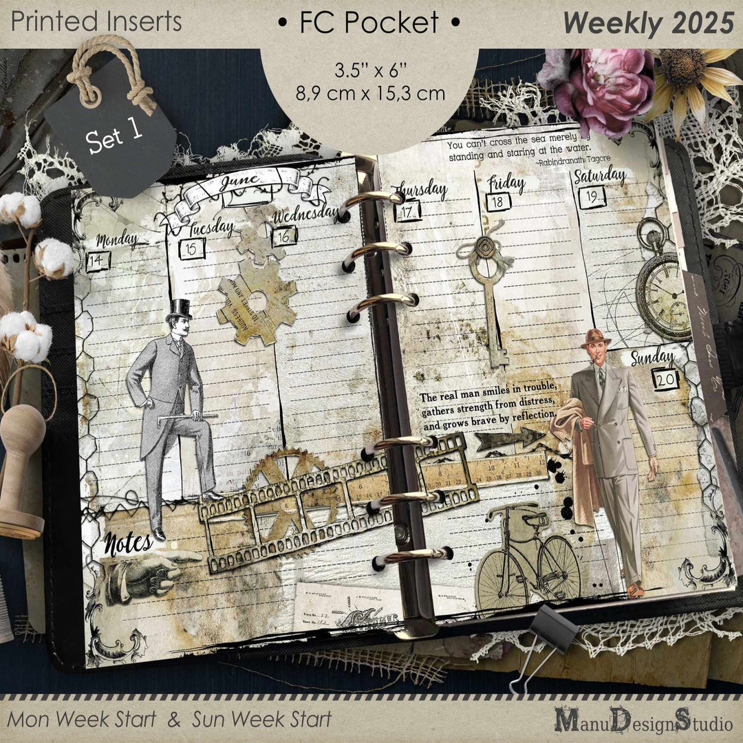 2025 Weekly Planner Refill, Pocket Size for Franklin Covey, Set No. 1 ...