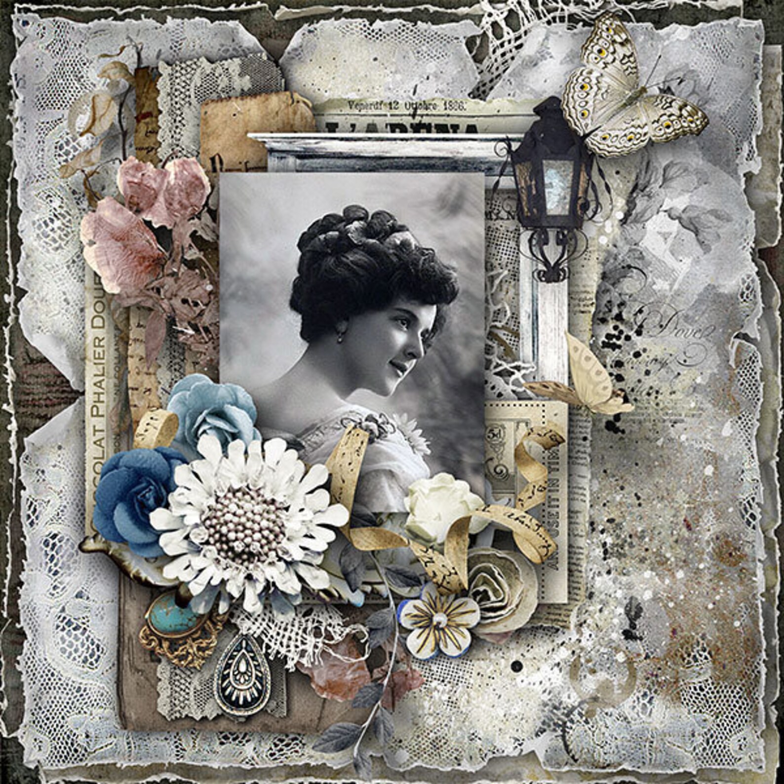 Premade Digital Scrapbook Page 12x12 Digital Scrapbook Quick | Etsy