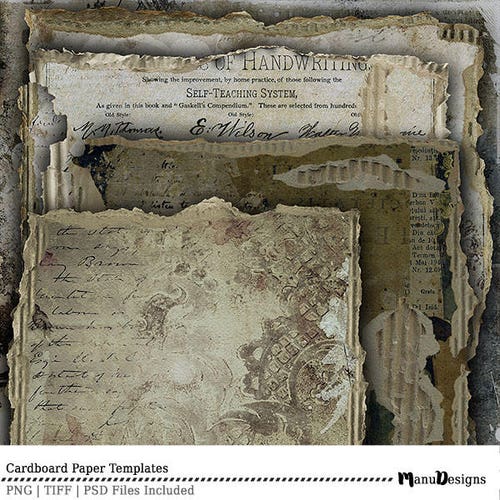 Digital Cardboard Cardboard Papers Paper Templates - Etsy