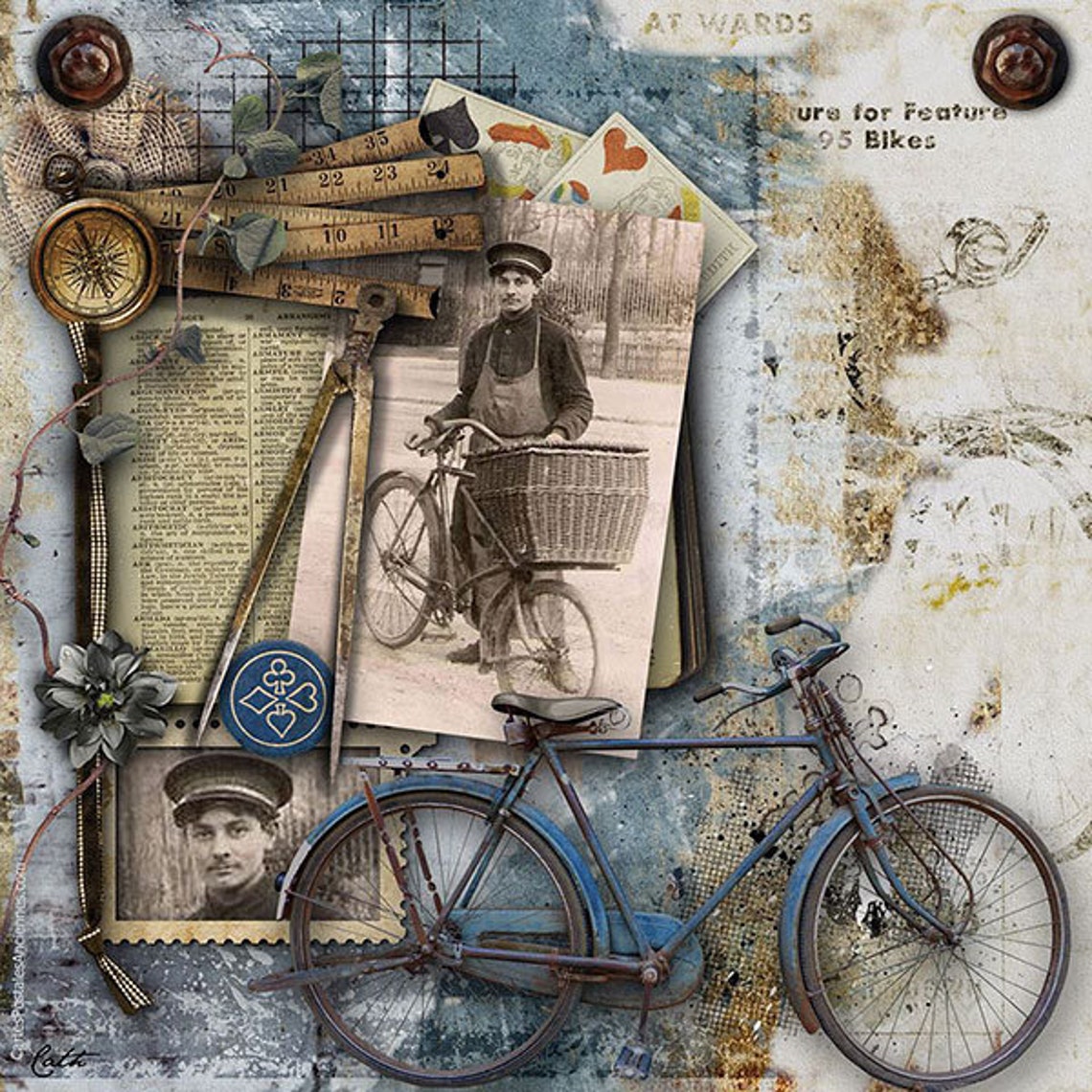 Digital Papers Masculine Scrapbook Papers Printable Papers | Etsy