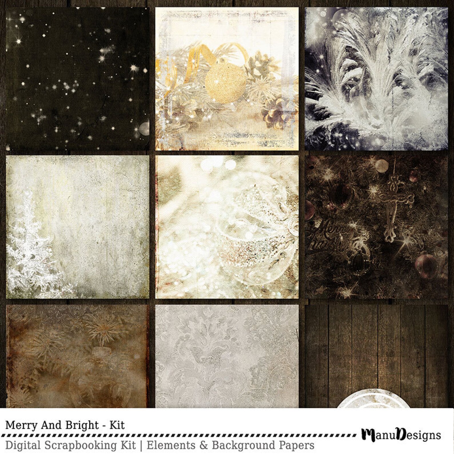 Christmas Digital Scrapbooking Kit Digital Scrapbook Kit | Etsy