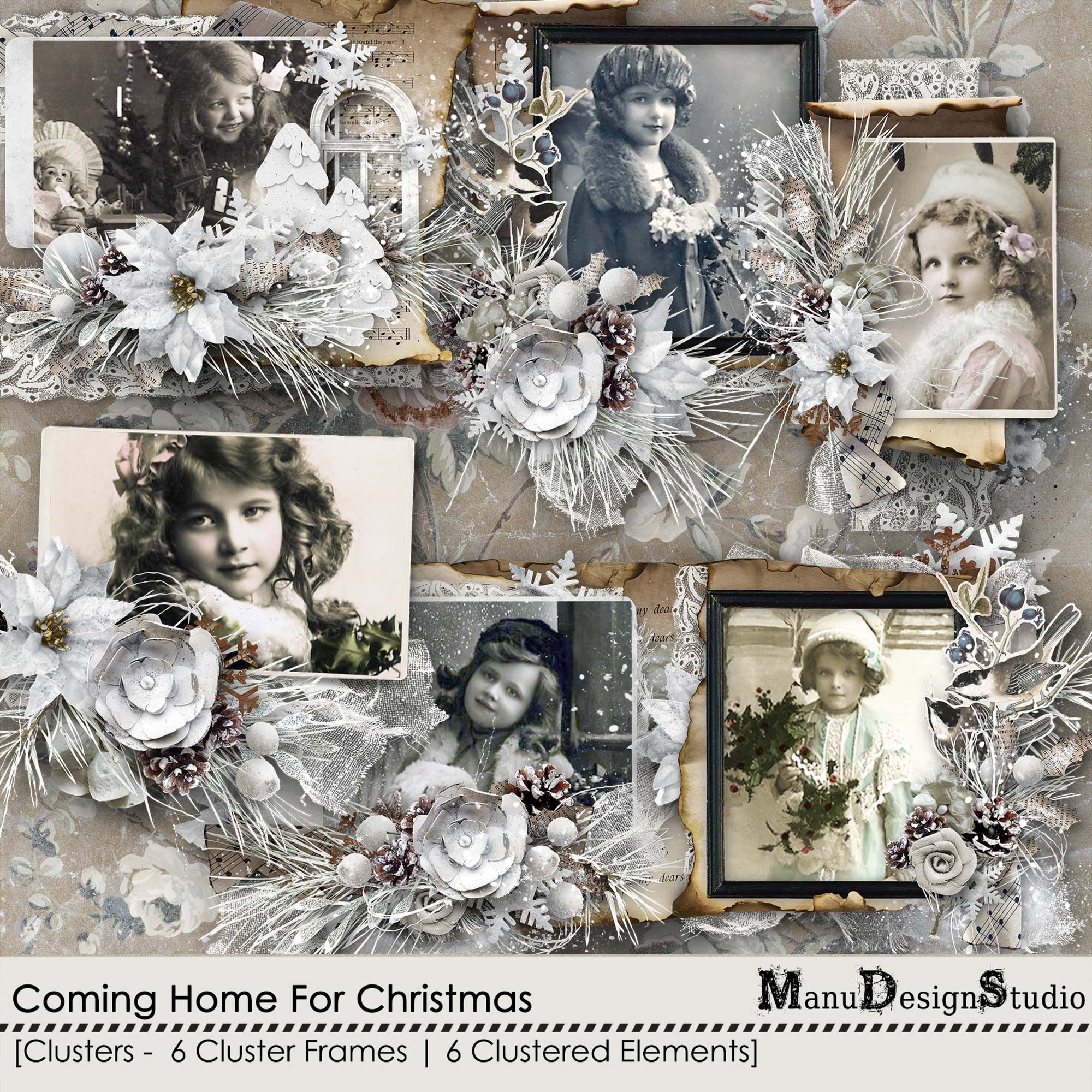 Home & Hobby Heritage Scrapbooking Frames Christmas Graphics Christmas ...