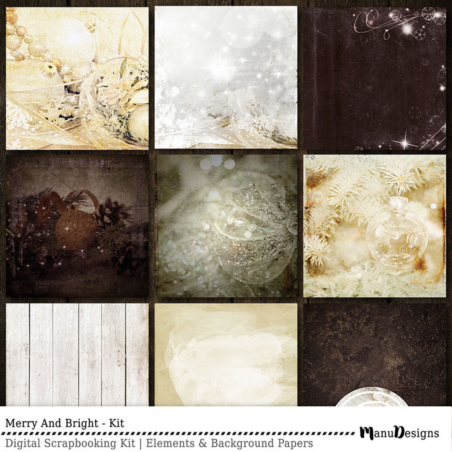 Christmas Digital Scrapbooking Kit Digital Scrapbook Kit | Etsy