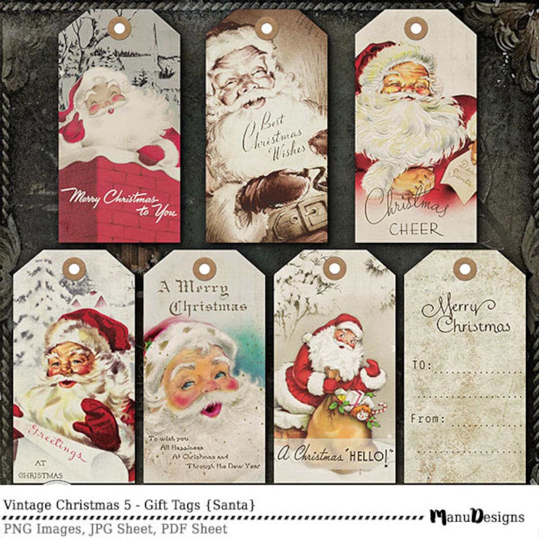 Étiquettes cadeau de Noël, étiquettes cadeaux à imprimer, étiquettes de ...