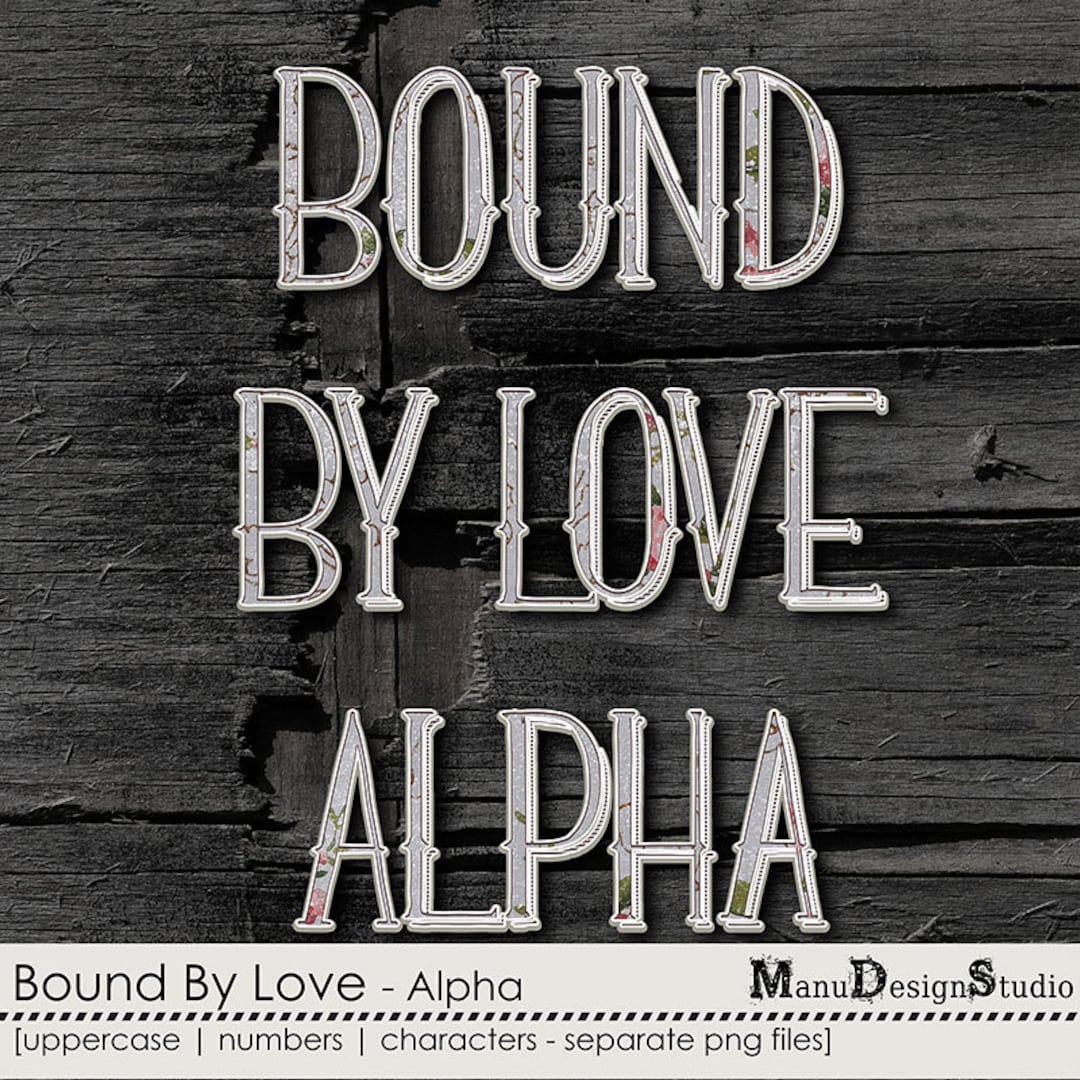 Digital Scrapbook Alphabet: Letters and Numbers - Etsy