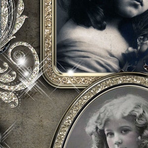 Digital Glitter Frames, Sparkling Frames, Transparent, Photography ...