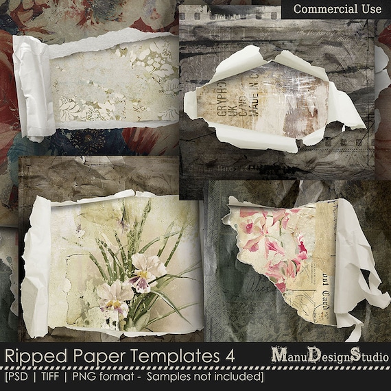 Blank Ripped Newspaper Template