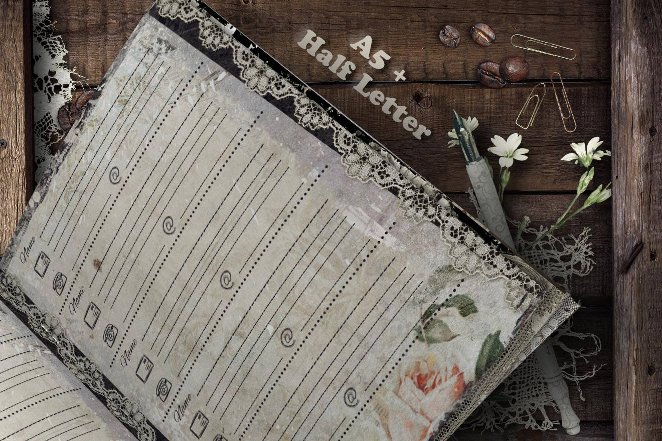 Contact Address Planner Insert Planner Refill Address Half | Etsy