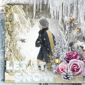 Digital Winter Scrapbook Papers - Snowlicious, Printable Papers, Winter ...