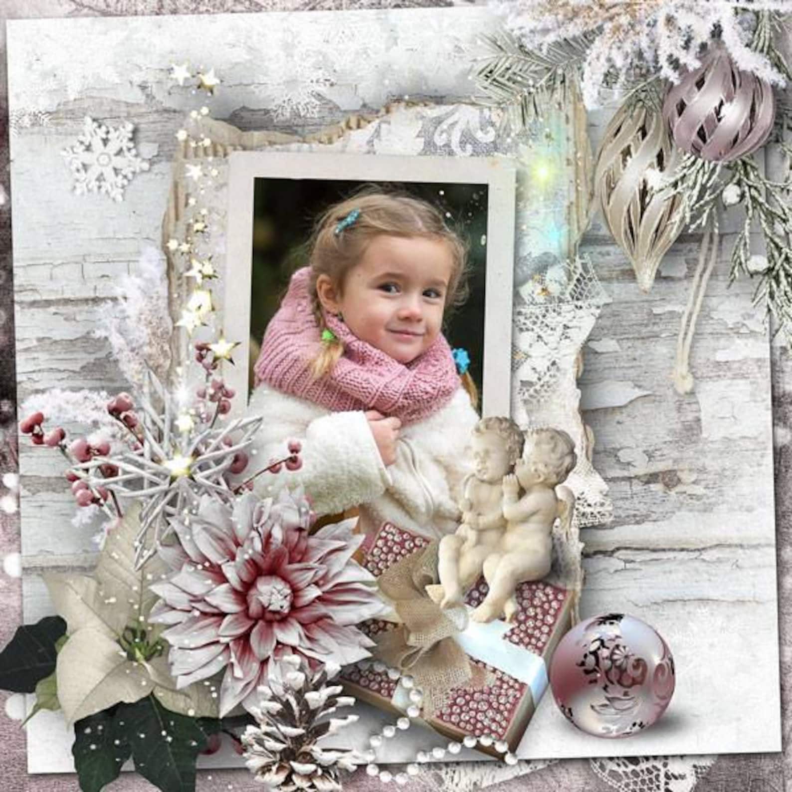 Christmas Digital Scrapbook Kit Digital Christmas Elements - Etsy