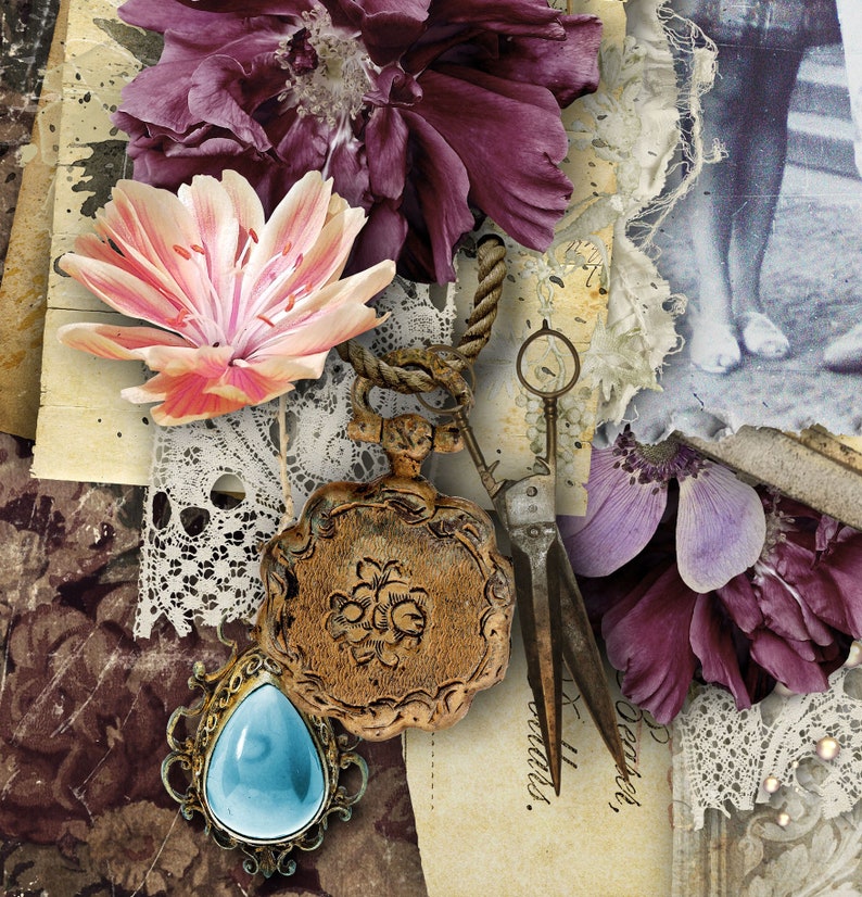 Digital Scrapbook Clusters Vintage Digital Frame Clusters - Etsy