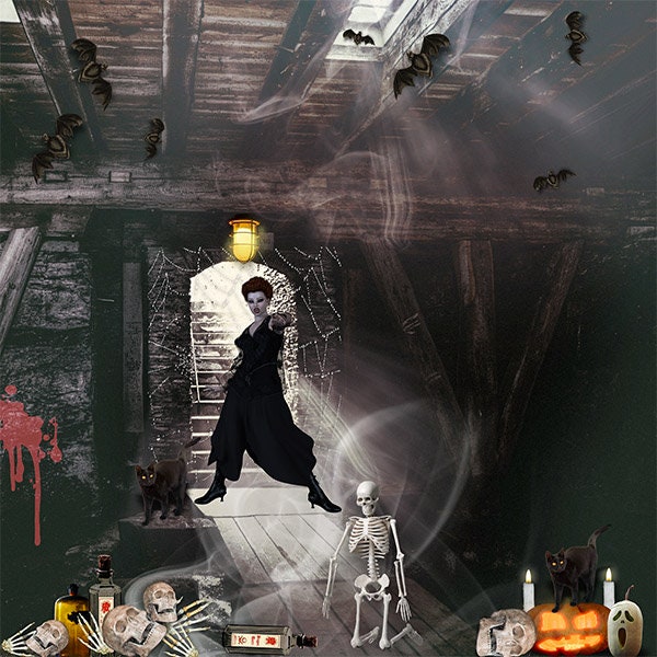 Howl-O-Ween Digital Scrapbook Kit Halloween Digital Papers | Etsy