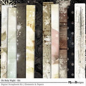 Christmas Digital Scrapbooking Kit, Vintage Christmas Scrapbook Kit ...