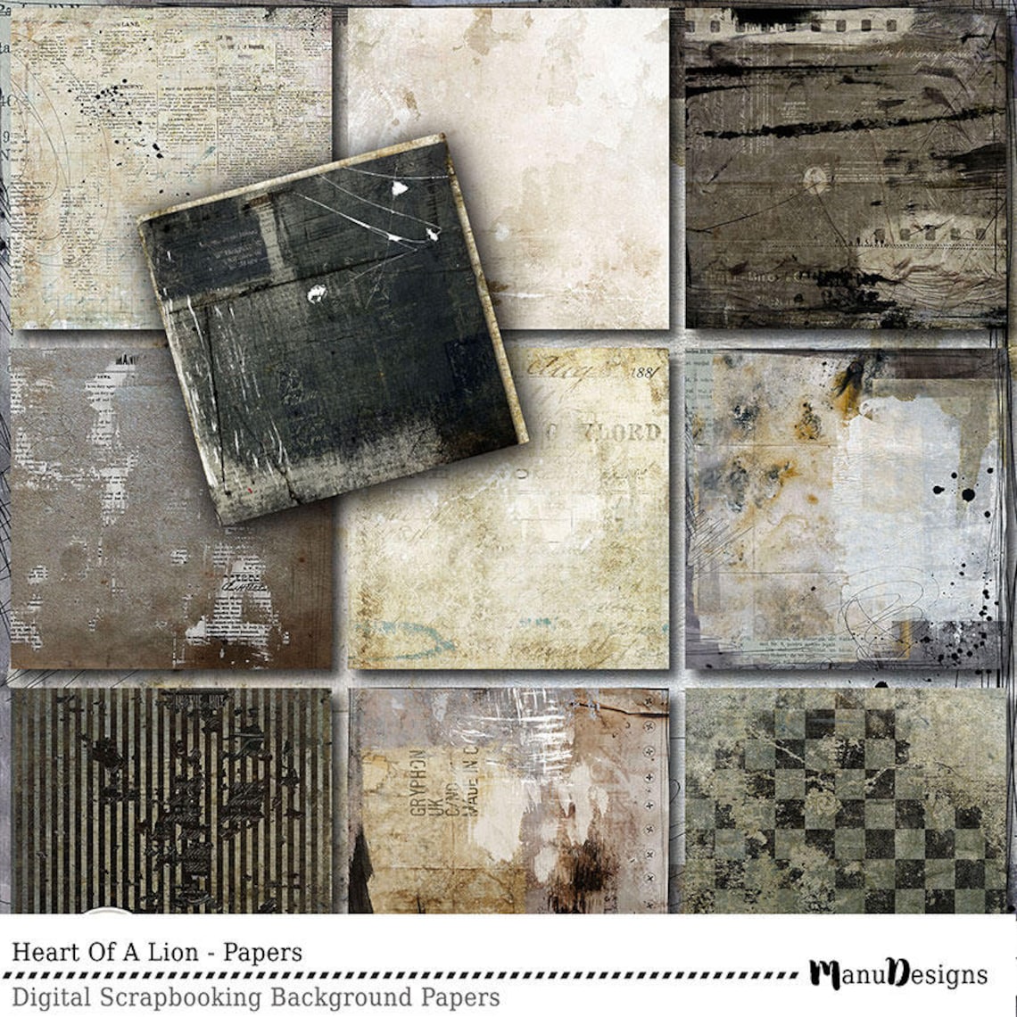 Digital Papers Masculine Scrapbook Papers Printable Papers - Etsy