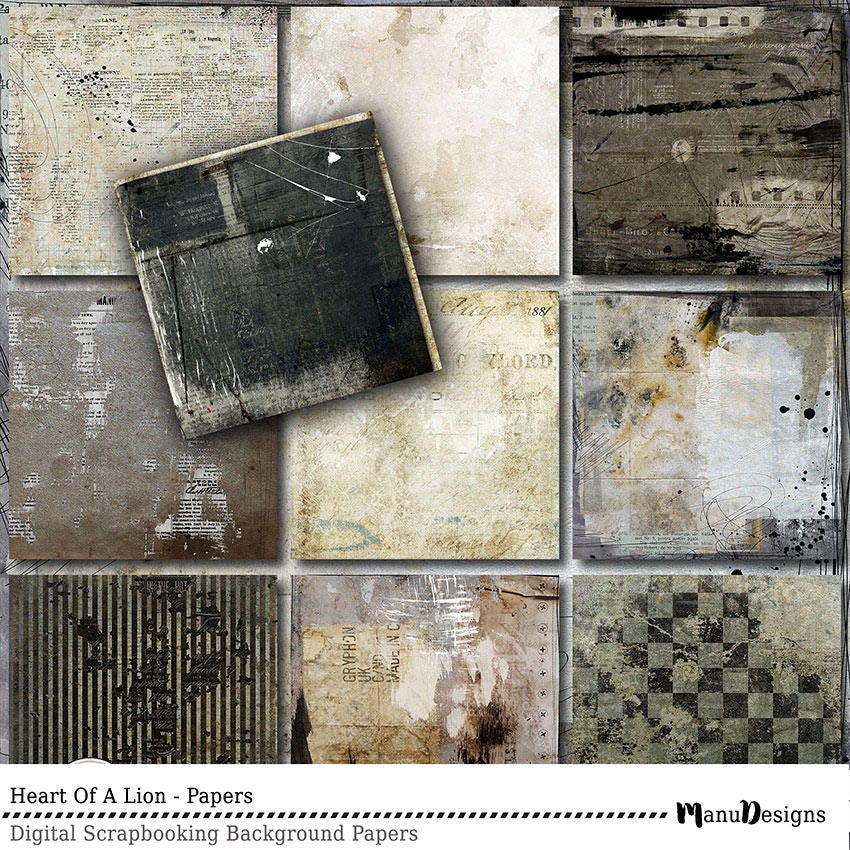Digital Papers, Masculine Scrapbook Papers, Printable Papers, Men ...