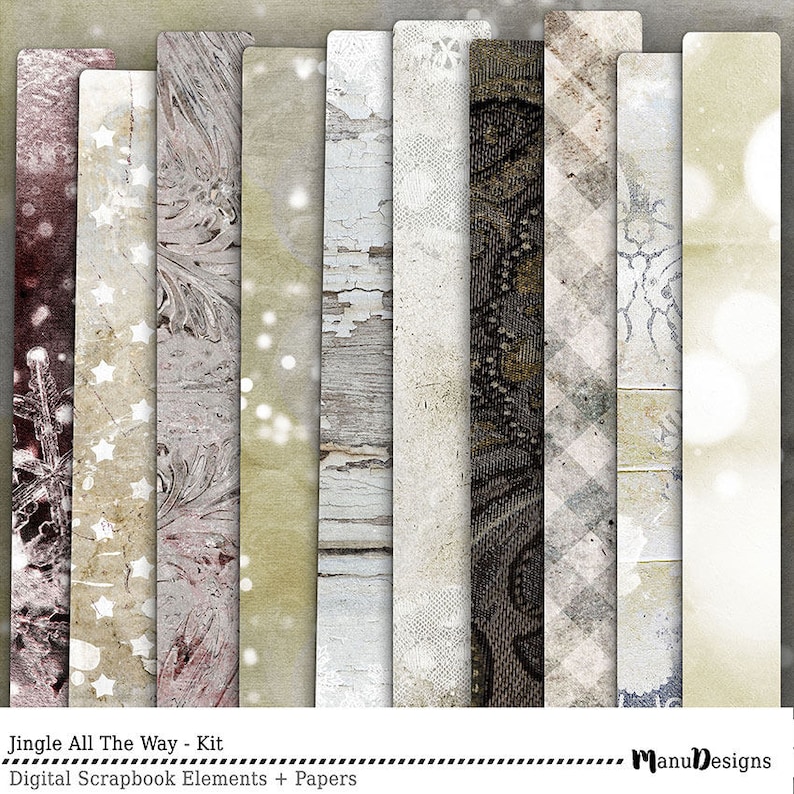 Christmas Digital Scrapbook Kit Digital Christmas Elements - Etsy