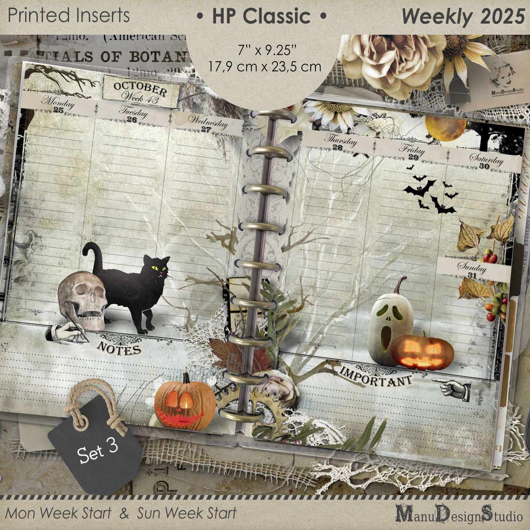 2025 Weekly Planner Refill for Classic and Big Happy Planner, Set No. 3 ...