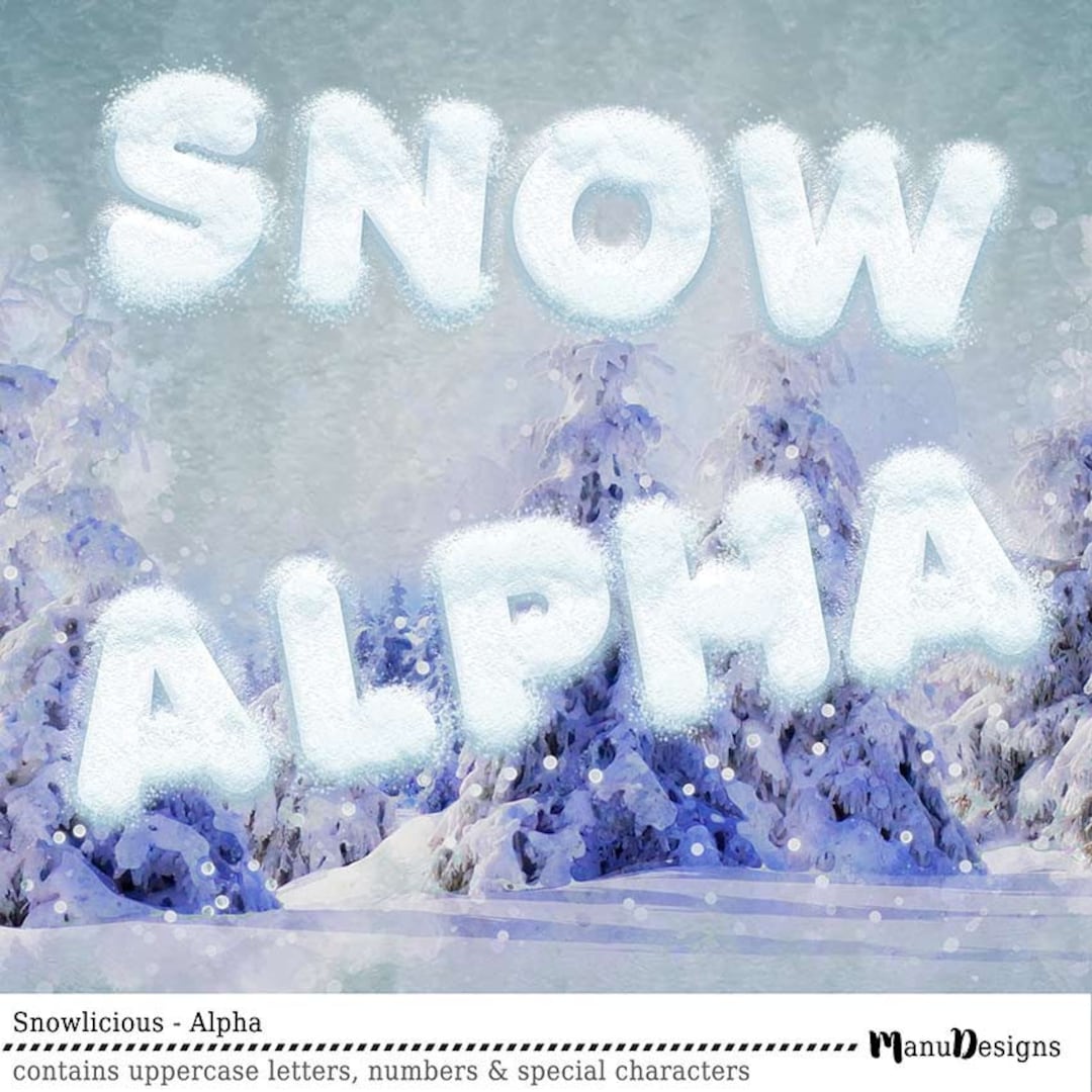 Digital Winter Snow Alpha - Snowlicious, Digital Winter Alpha, Digital ...