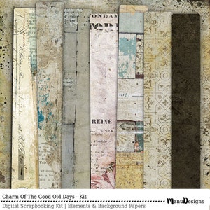 Digital Scrapbooking, Scrapbook Kit, Digital Download, Vintage Style ...