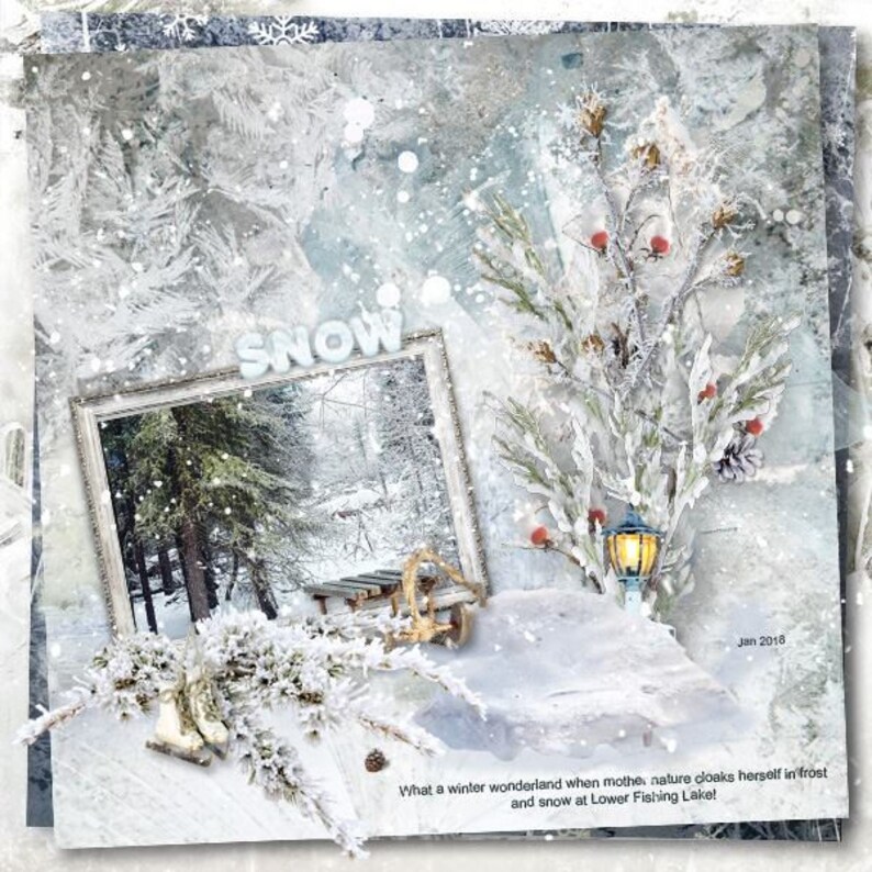 Digital Winter Scrapbook Papers Snowlicious Printable - Etsy