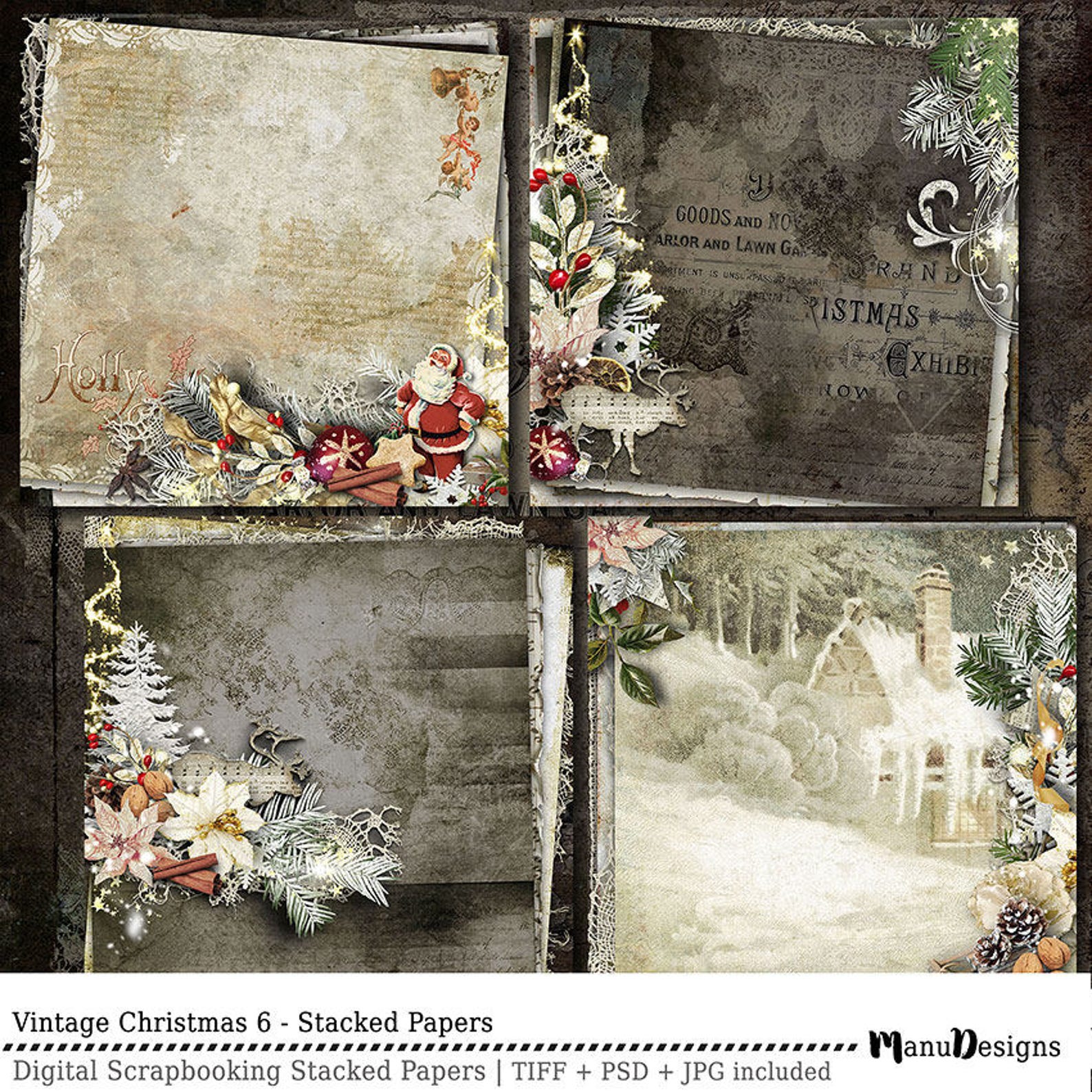 Christmas Scrapbook Paper Christmas Scrapbook Page Christmas | Etsy