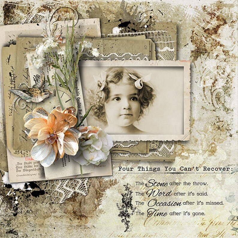 Premade Digital Scrapbook Page 12x12 Digital Scrapbook Quick Etsy