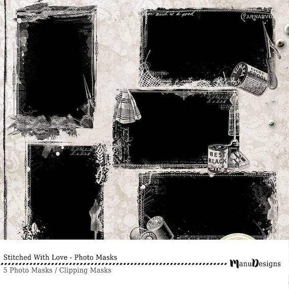 Digital Photo Masks Clipping Masks Digital Scrapbooking - Etsy