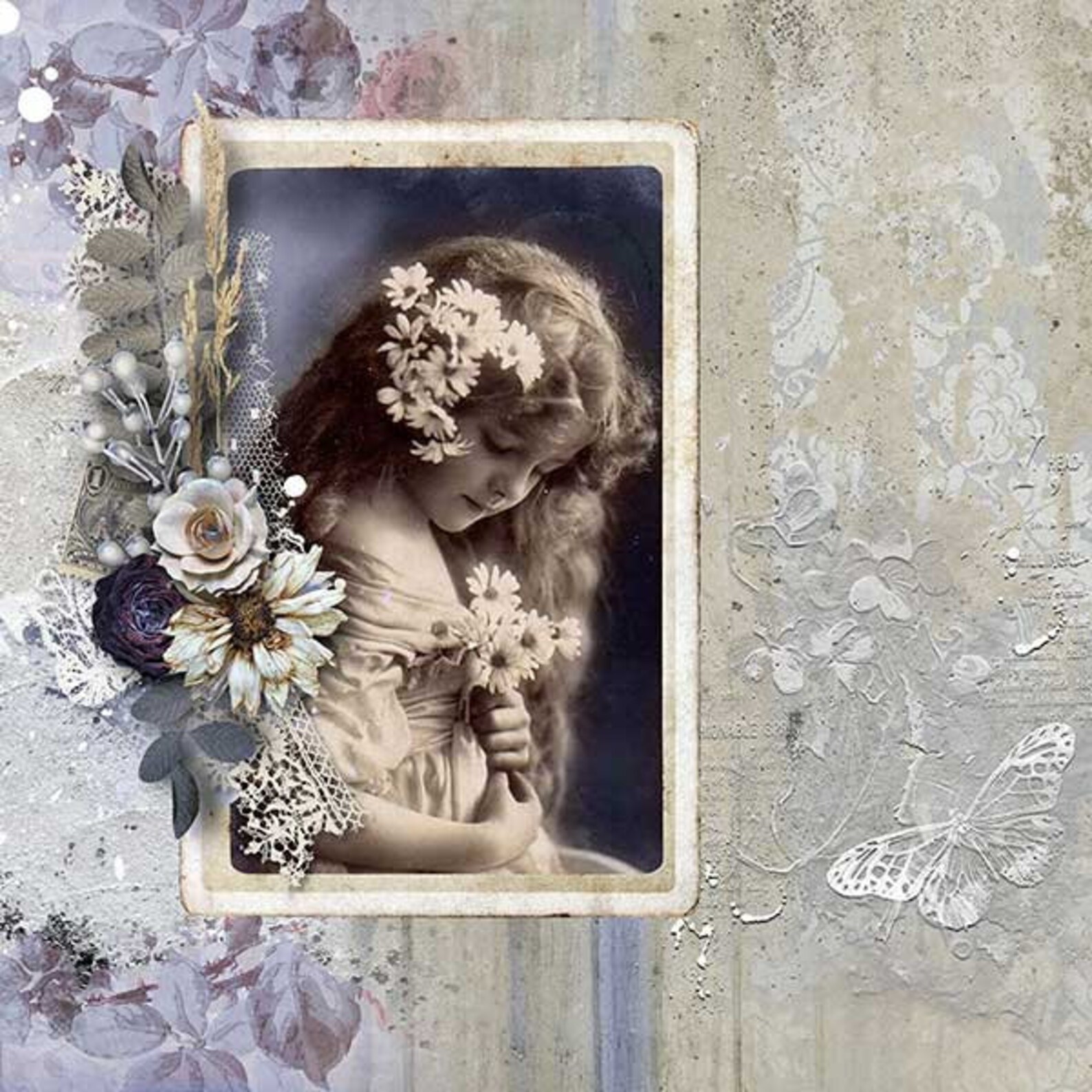 Digital Scrapbook Clusters Vintage Cluster Frames Digital - Etsy