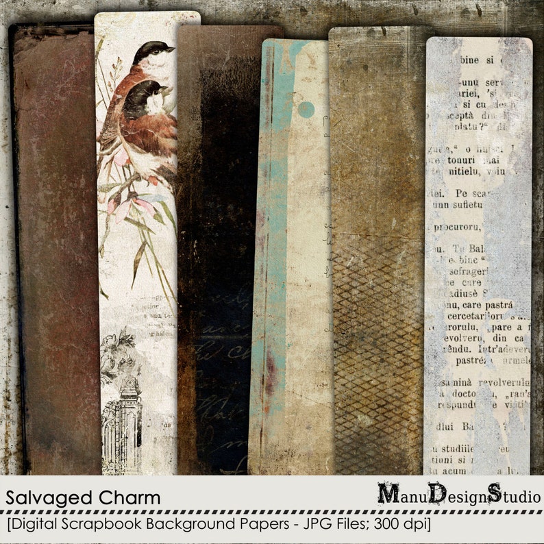 Scrapbook Kit, Digital Papers, Digital Scrapbooking, Shabby Papers ...