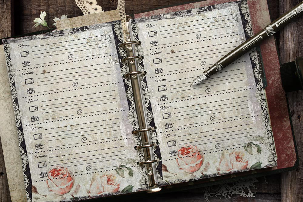 Contact Address Planner Insert, Planner Refill Address, Half Letter ...