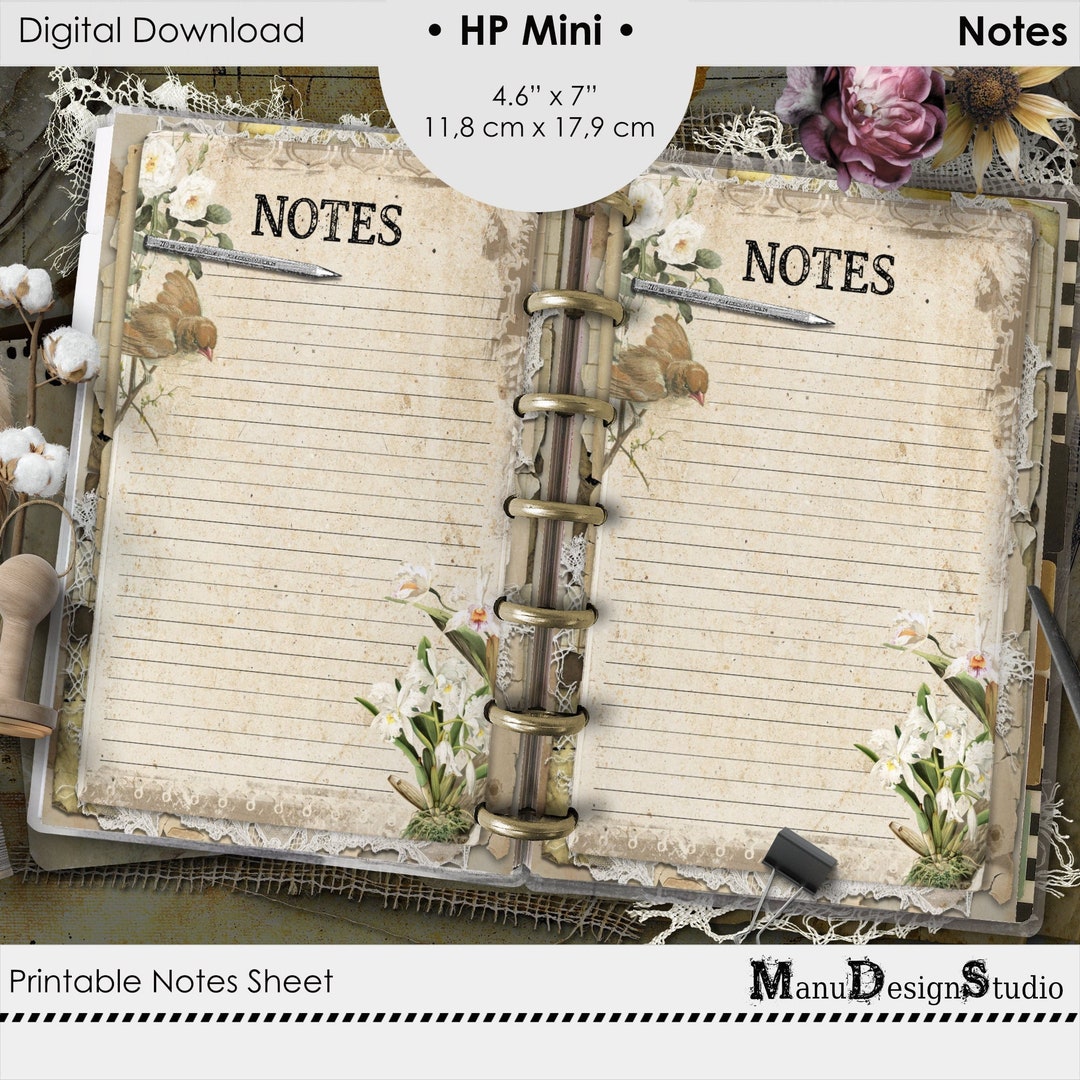 Happy Planner Mini Notes Printable Planner Sheet - Etsy